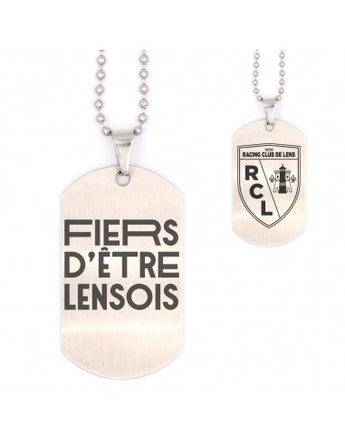 Pendentif Plaque Blason RC Lens avec le blason du CLub